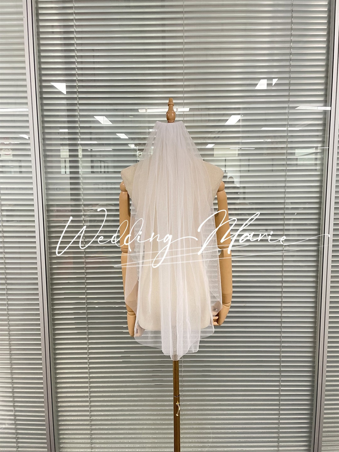 Simple Wedding Veil, Plain Tulle Veil, Bridal Veil, One Layer Comb Veil ...