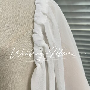 White Chiffon Sleeves, Wedding Detachable Sleeves, Bridal Sleeves ...