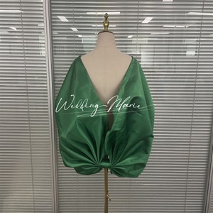 Green Satin Shawl for Dress, Big Bow Shape Shawl, Prom Dress Shawl ...