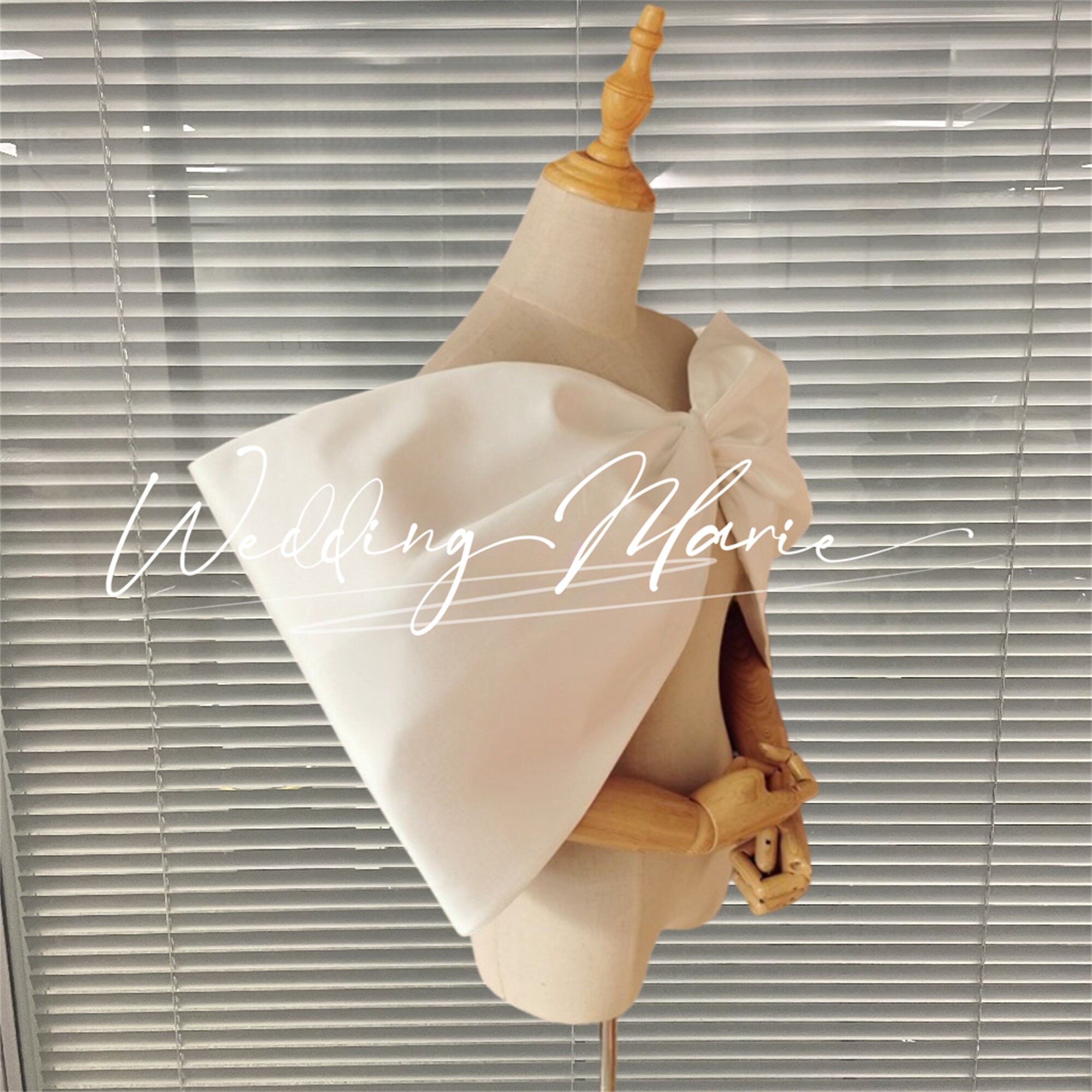 Giant Satin Bow Wedding Shawl - off Shoulder Bridal Mantle - Etsy