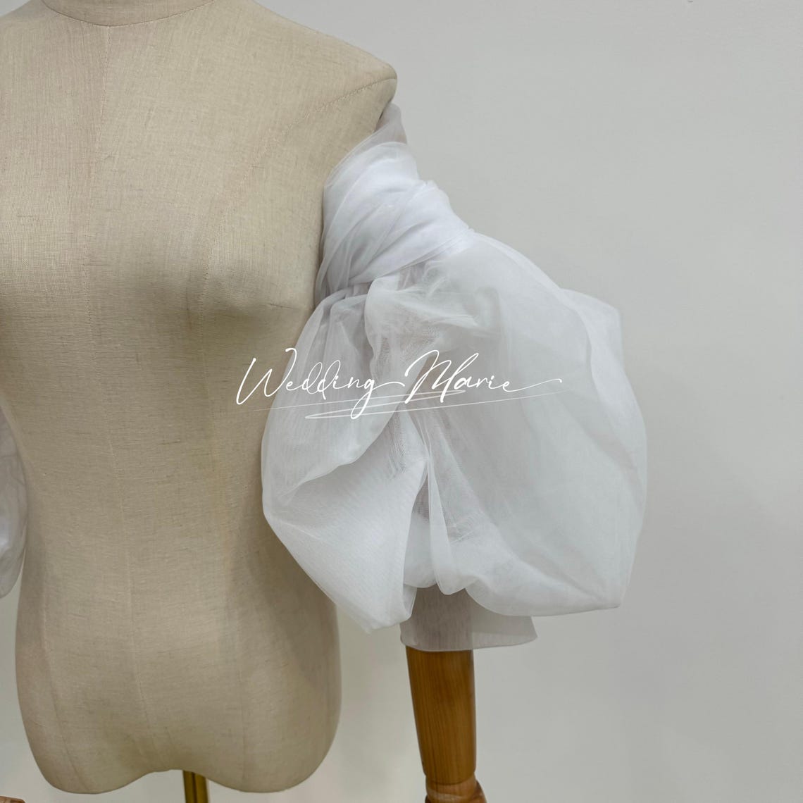Off-the-shoulder Tulle Shawl, Puff Sleeves Wrap, Wedding Dress/event ...