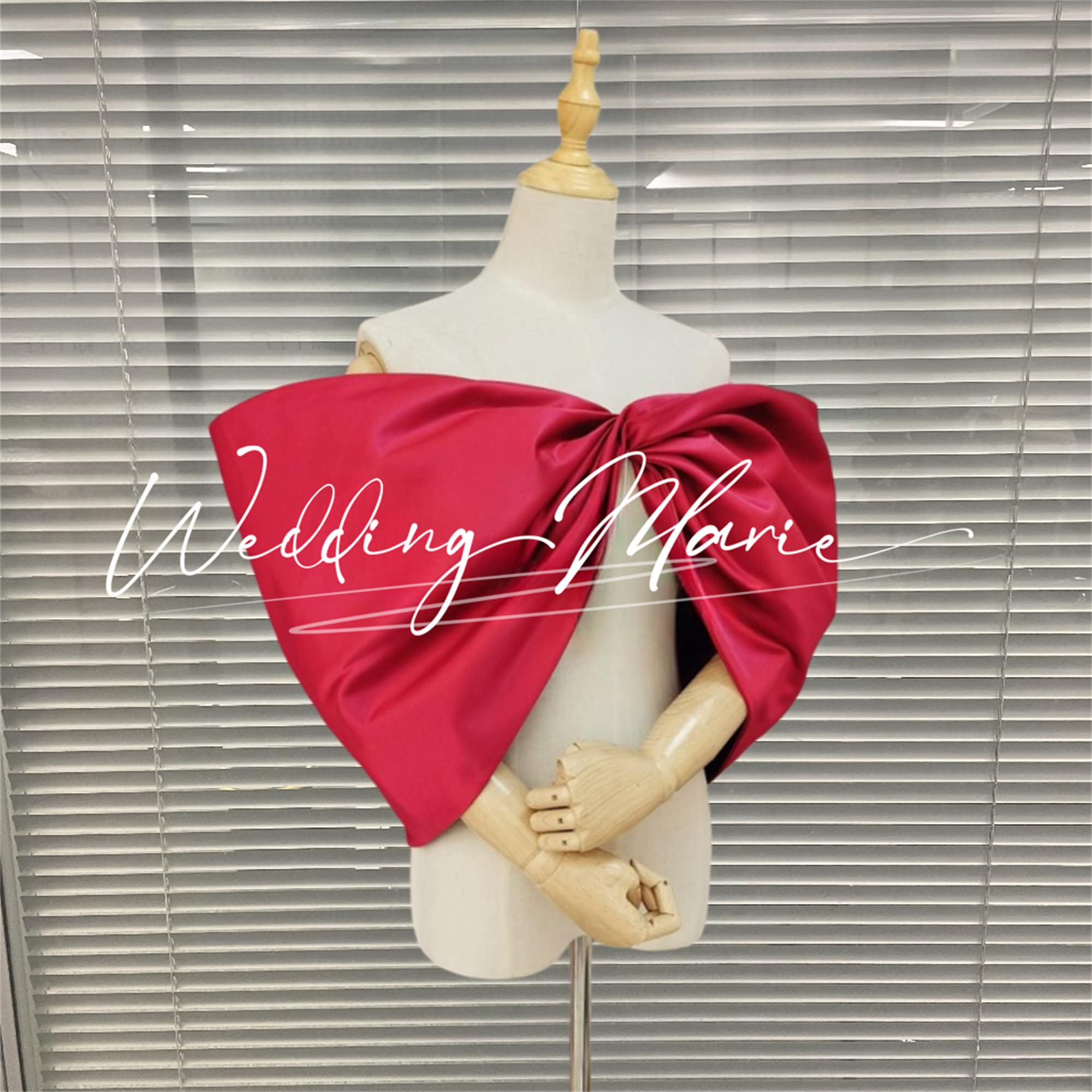 Giant Satin Bow Wedding Shawl - off Shoulder Bridal Mantle - Etsy