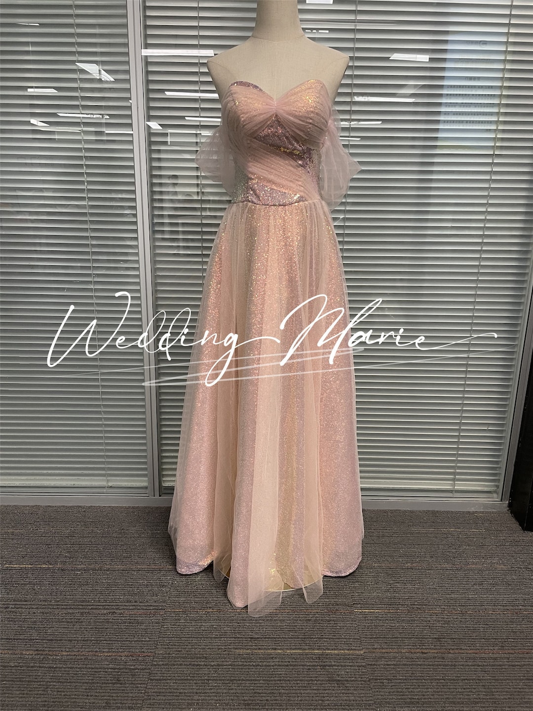 Sweetheart Neckline Prom Dress, Off-the-shoulder Gown Dress, Sparkling ...