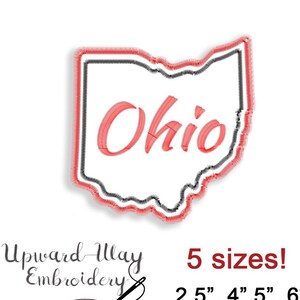 Ohio Embroidery Ohio Embroidery Design State Embroidery - Etsy