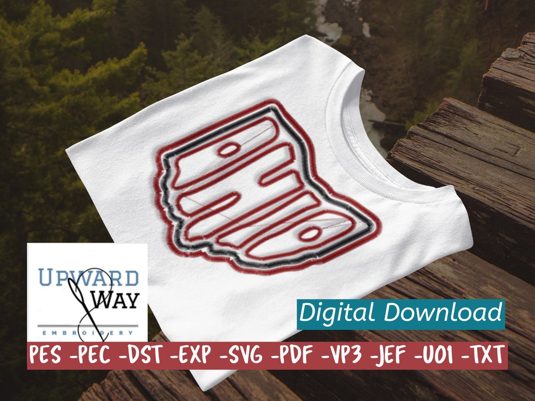 Ohio Embroidery, Ohio Embroidery Design, State Embroidery, Brother ...