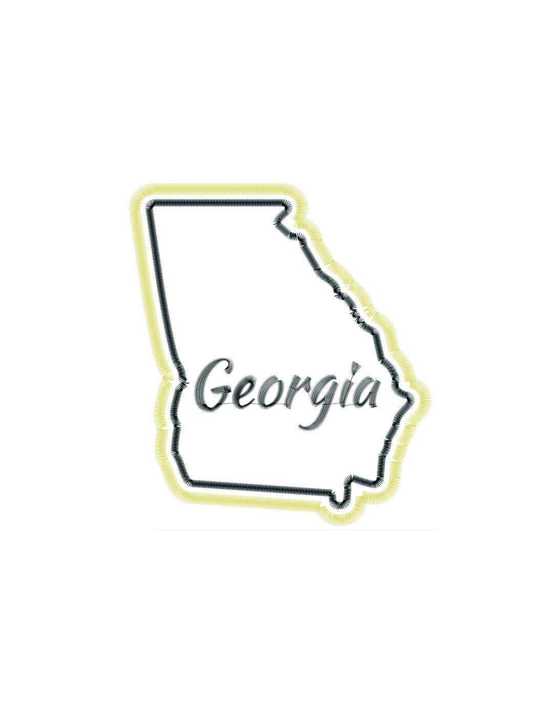 Georgia Embroidery, Georgia Embroidery Design, State Embroidery ...