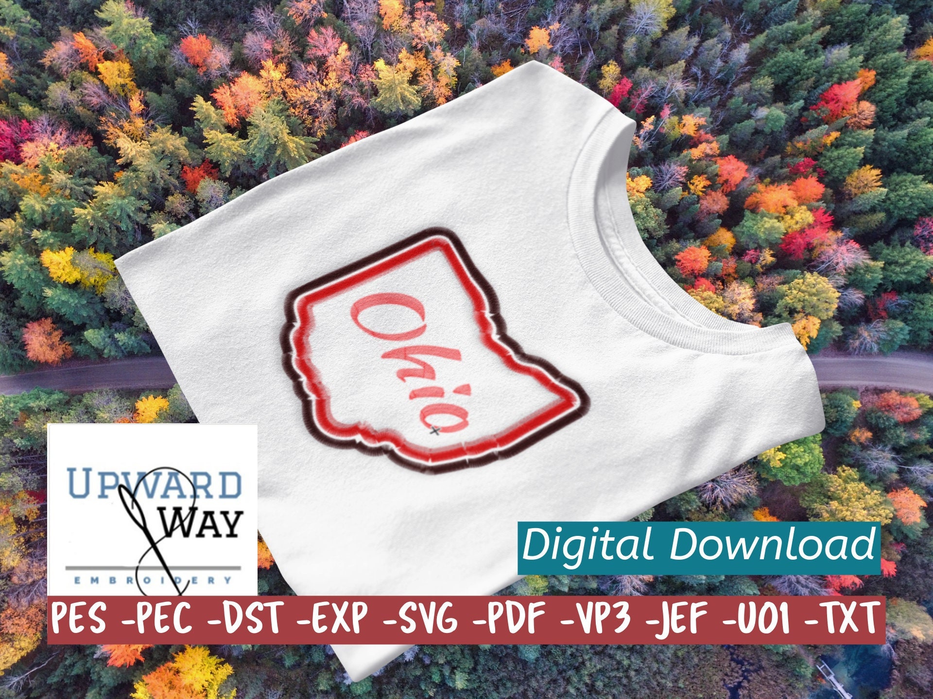 Ohio Embroidery, Ohio Embroidery Design, State Embroidery, Brother ...