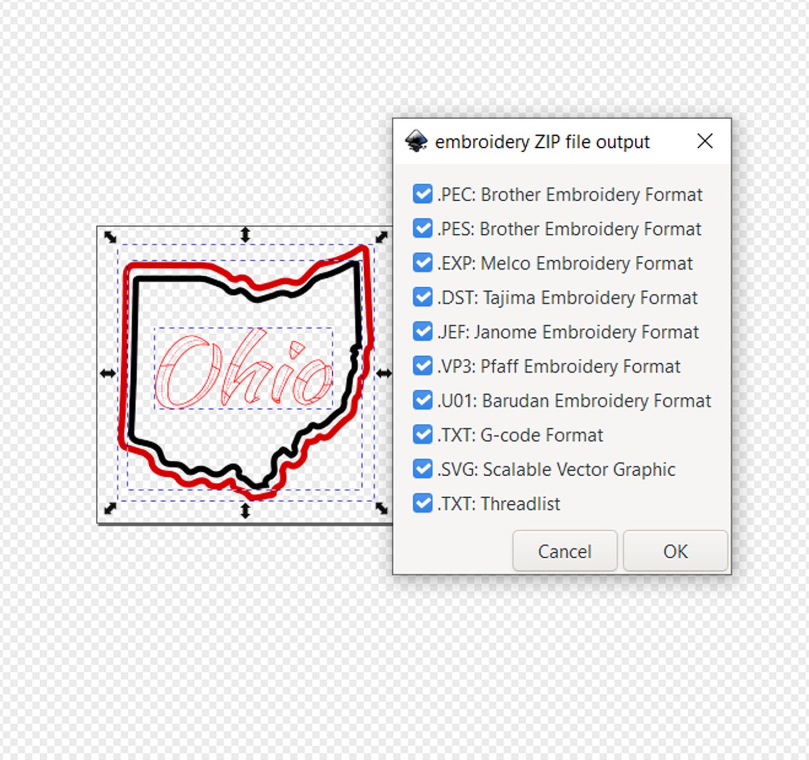 Ohio Embroidery Ohio Embroidery Design State Embroidery - Etsy