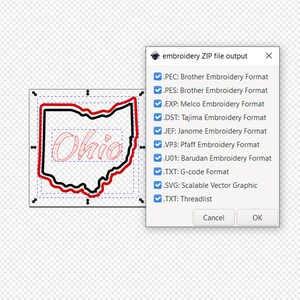 Ohio Embroidery Ohio Embroidery Design State Embroidery - Etsy