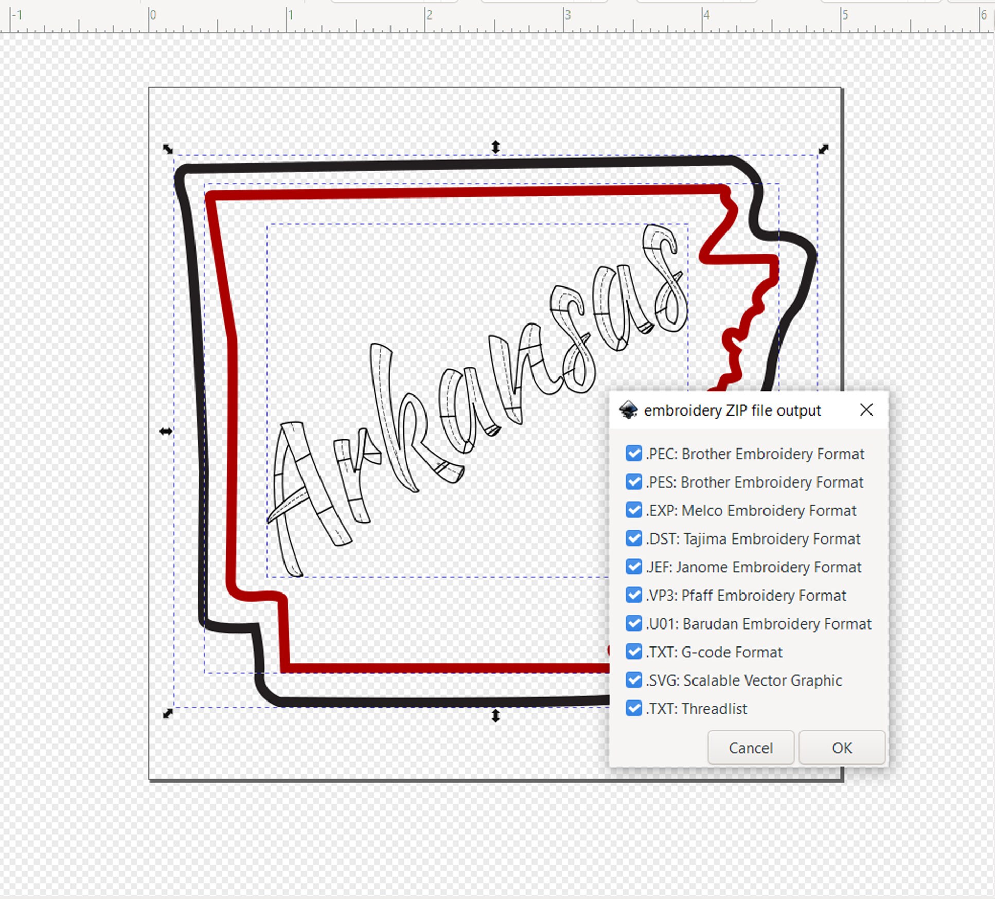 Arkansas Embroidery, Arkansas Embroidery Design, State Embroidery ...