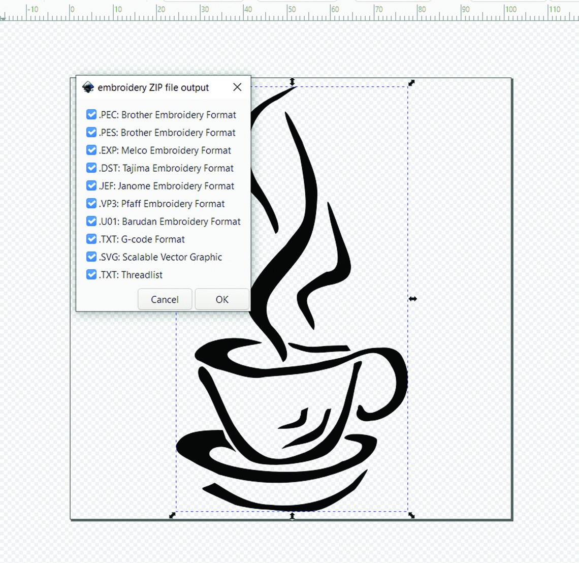 Embroidery Coffee Tea Cup Drink Sewing Sew File Mocha Cappuccino Joe ...