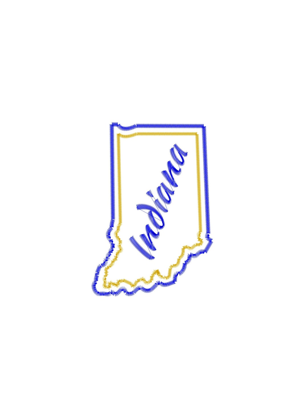 Indiana State, Embroidery, Indiana Embroidery Design, State Embroidery ...