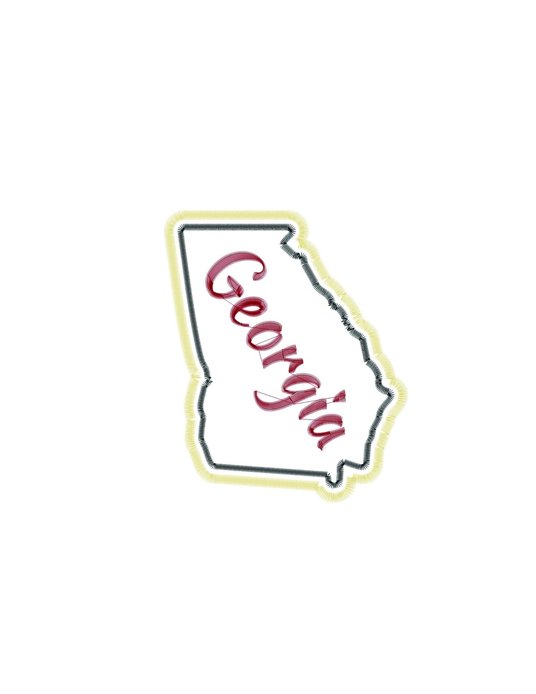Georgia Embroidery, Georgia Embroidery Design, State Embroidery ...