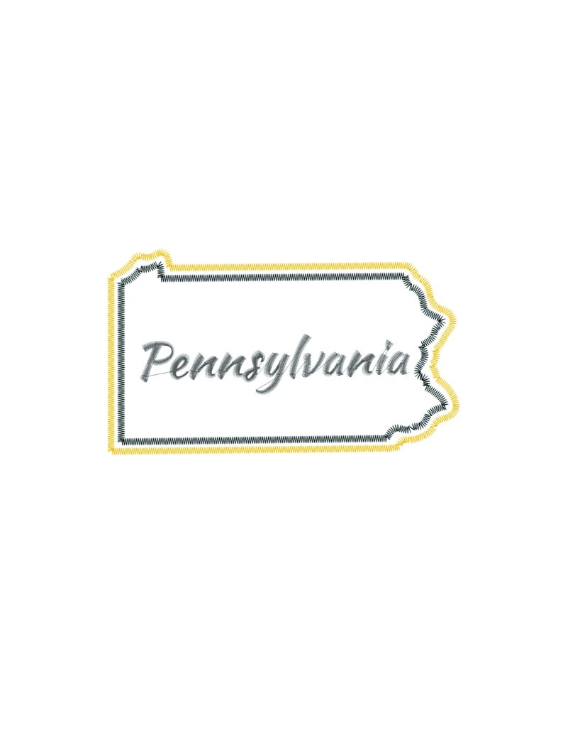 Pennsylvania State, Embroidery, Pennsylvania, Embroidery Design, State ...