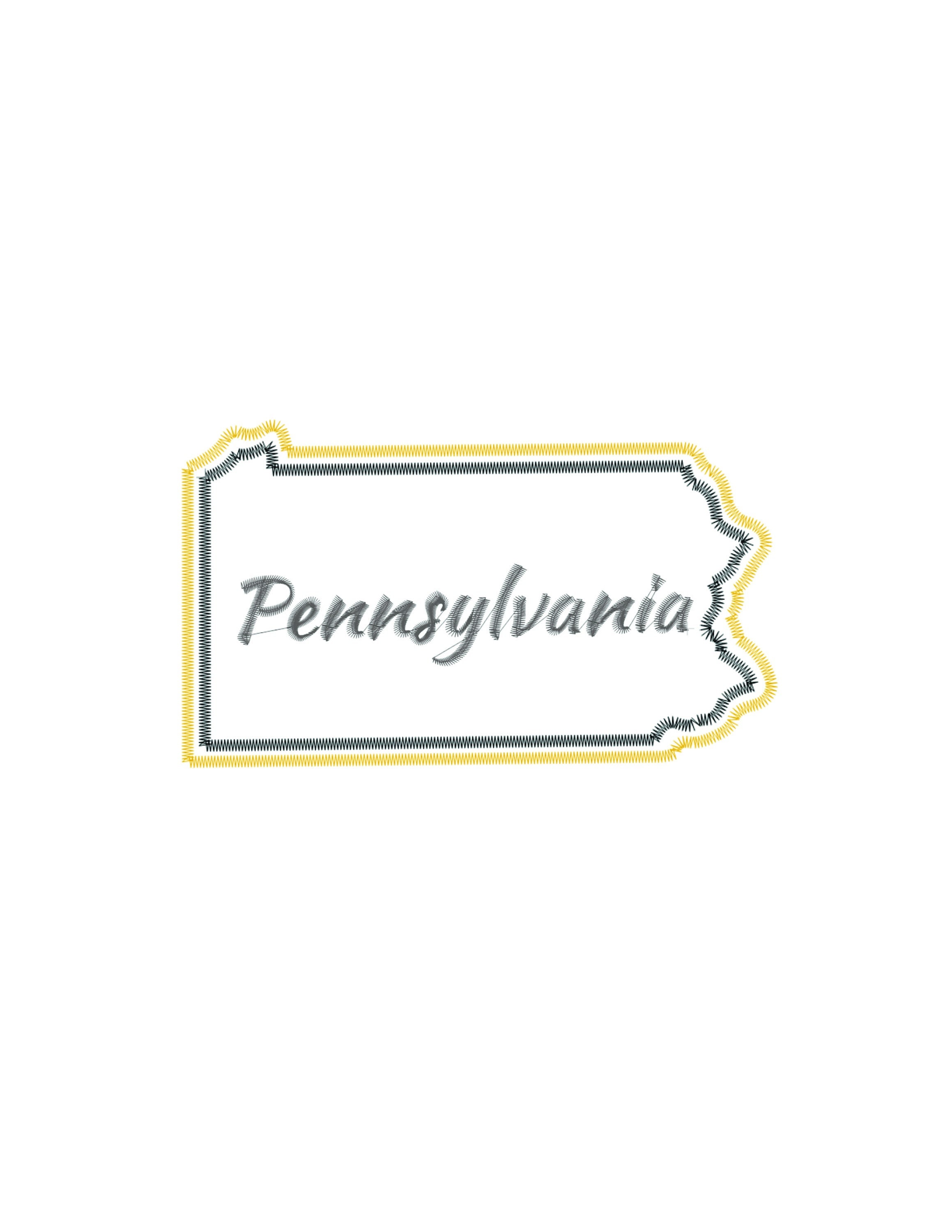 Pennsylvania State, Embroidery, Pennsylvania, Embroidery Design, State ...