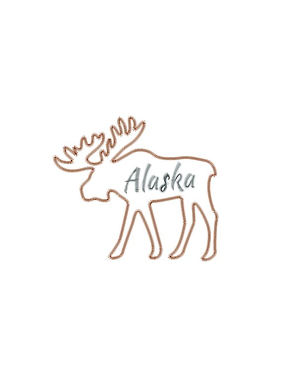 Alaska State Embroidery Alaska Embroidery Design State | Etsy