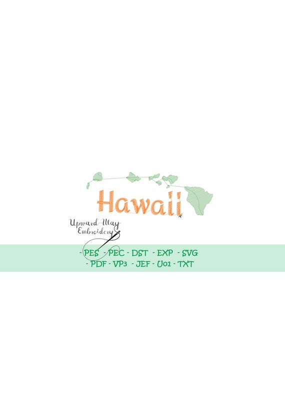 Oahu Hawaii Islands State Embroidery Design Brother Hawaiian - Etsy