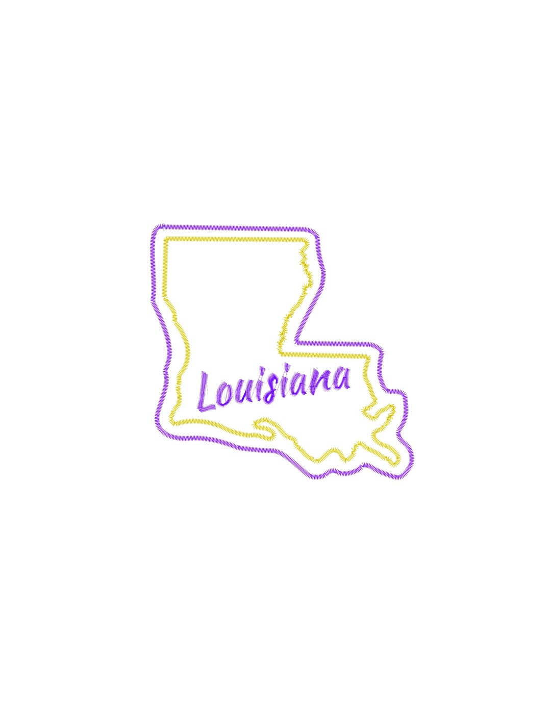 Louisiana Embroidery, USA State Embroidery, State Embroidery, Sewing ...