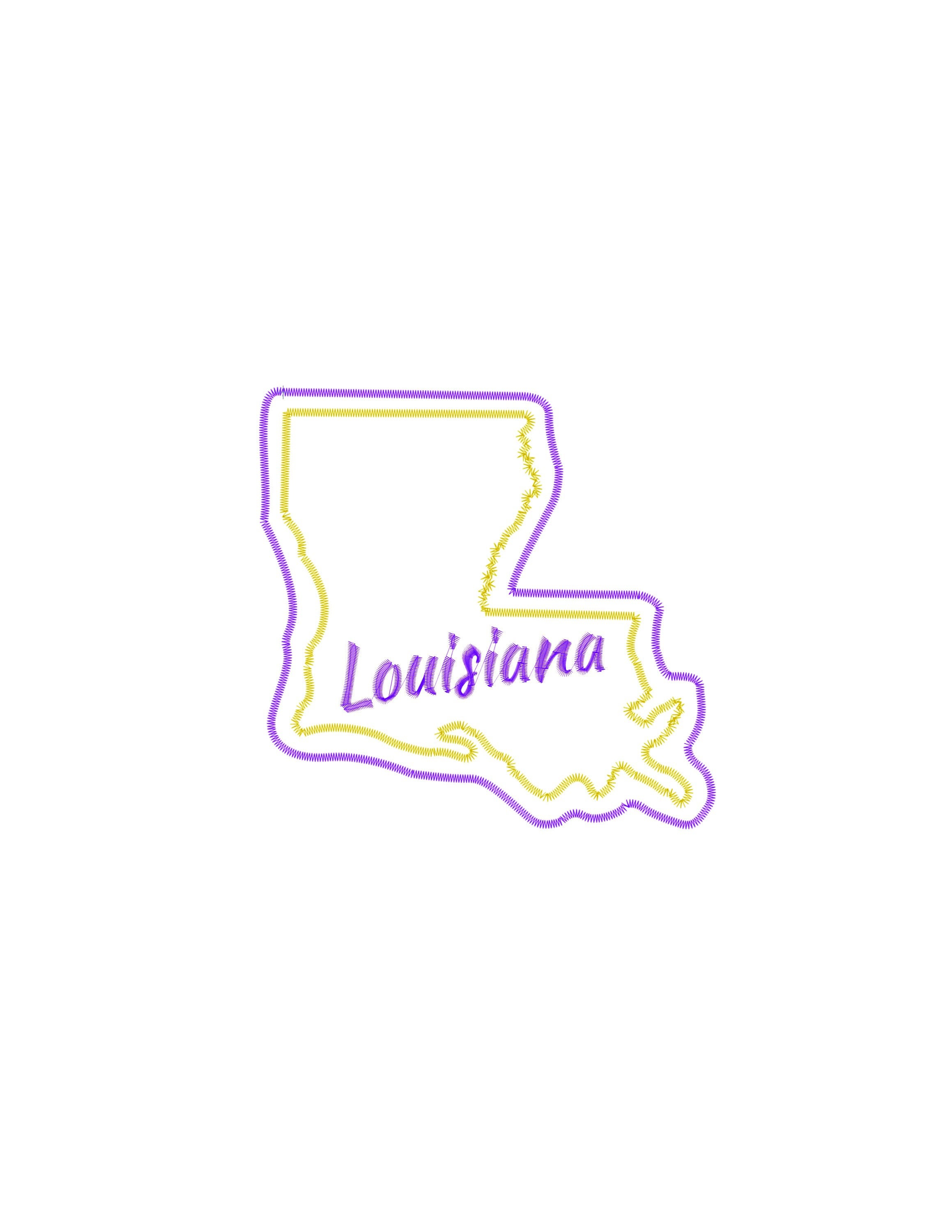 Louisiana Embroidery, USA State Embroidery, State Embroidery, Sewing ...