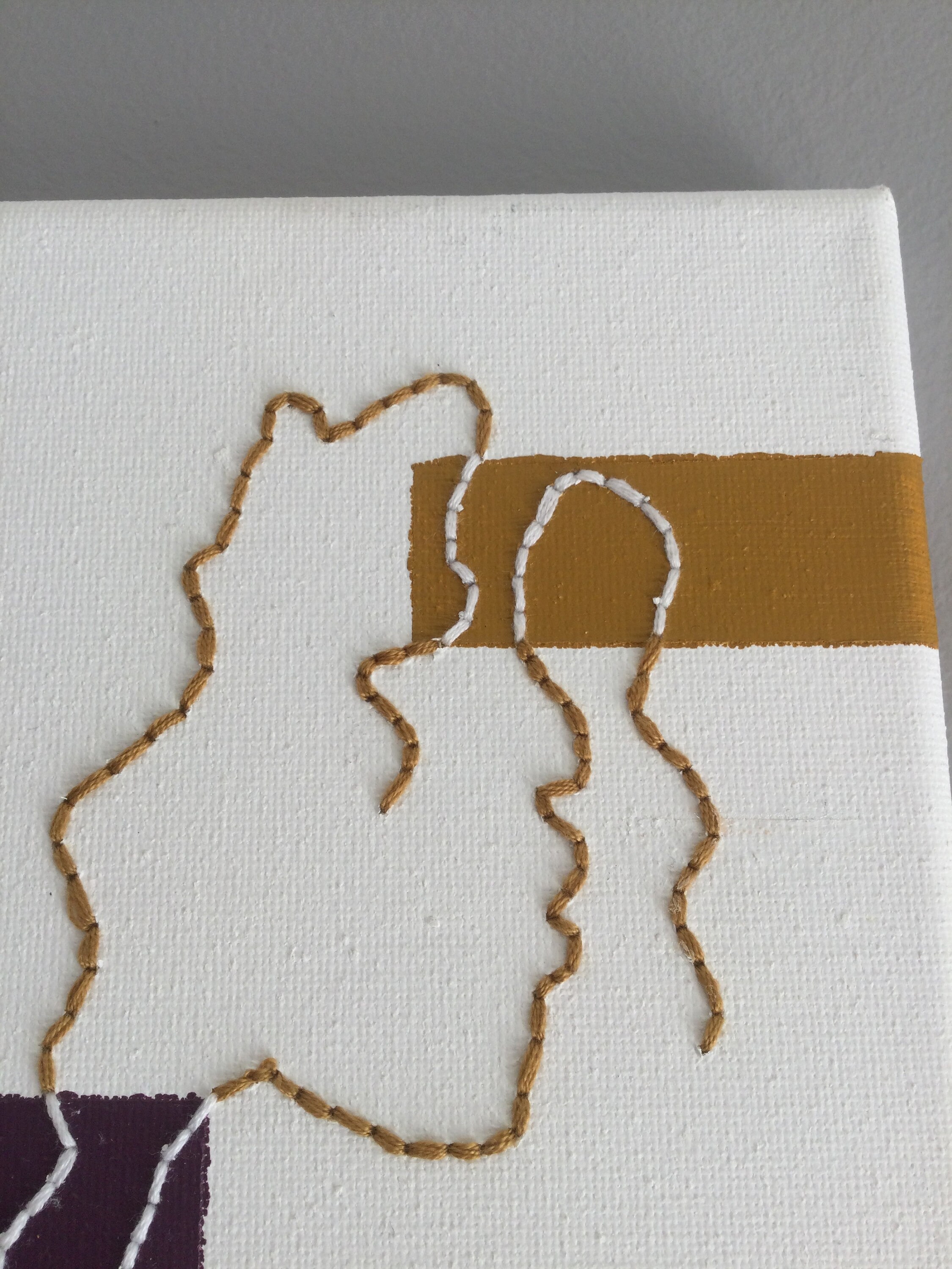 Woman Profile Wall Hanging Embroidery Canvas Art - Etsy UK