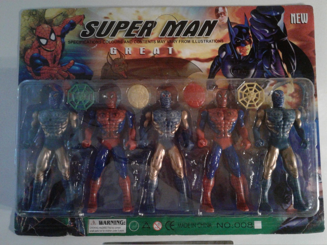 SPIDERMAN KNOCK OFF Rare & Unique 5 X 6in Pack Super Man - Etsy