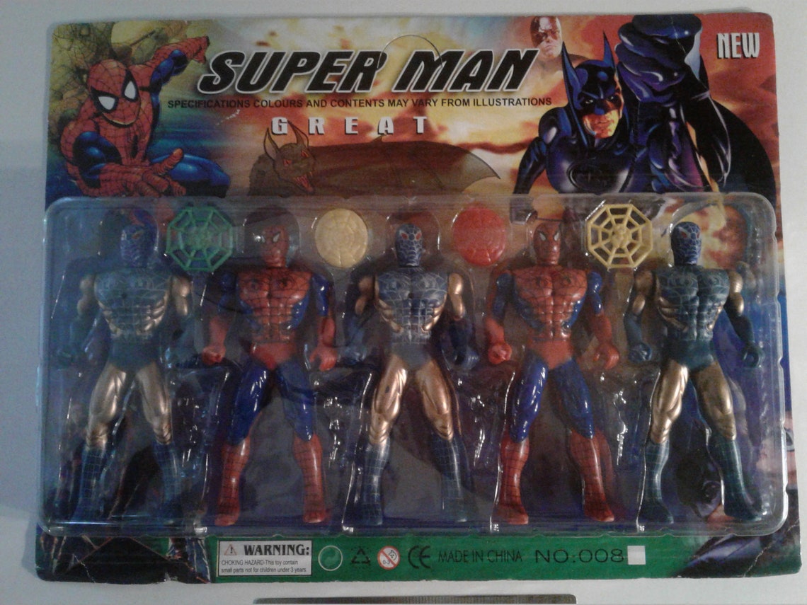 SPIDERMAN KNOCK OFF Rare & Unique 5 X 6in Pack Super Man - Etsy