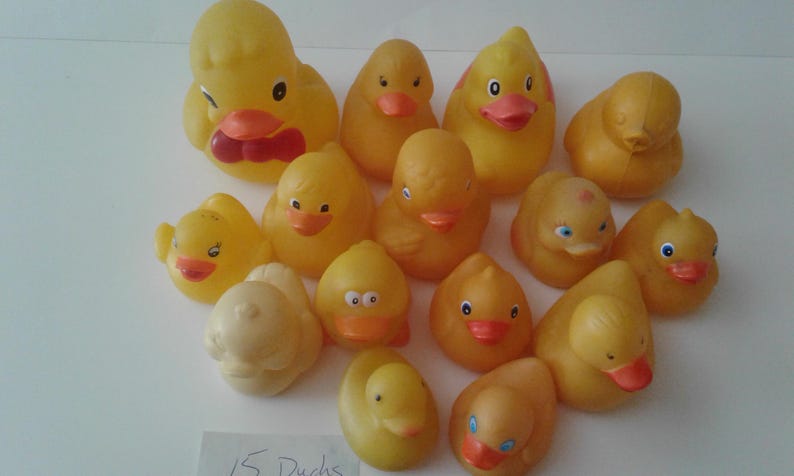 YELLOW RUBBER DUCKS Lot of 15, Various Poses & Sizes, Vintage - Etsy