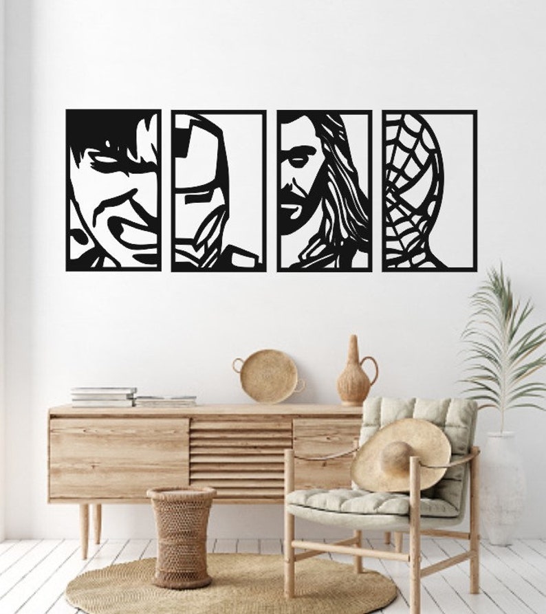 Avengers Marvel Laser Cut File SVG DXF Vector Plans | Etsy UK