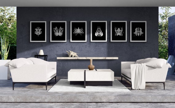 Ink Blot Print Set of 6 Prints Psychiatrist Psychology Gifts - Etsy