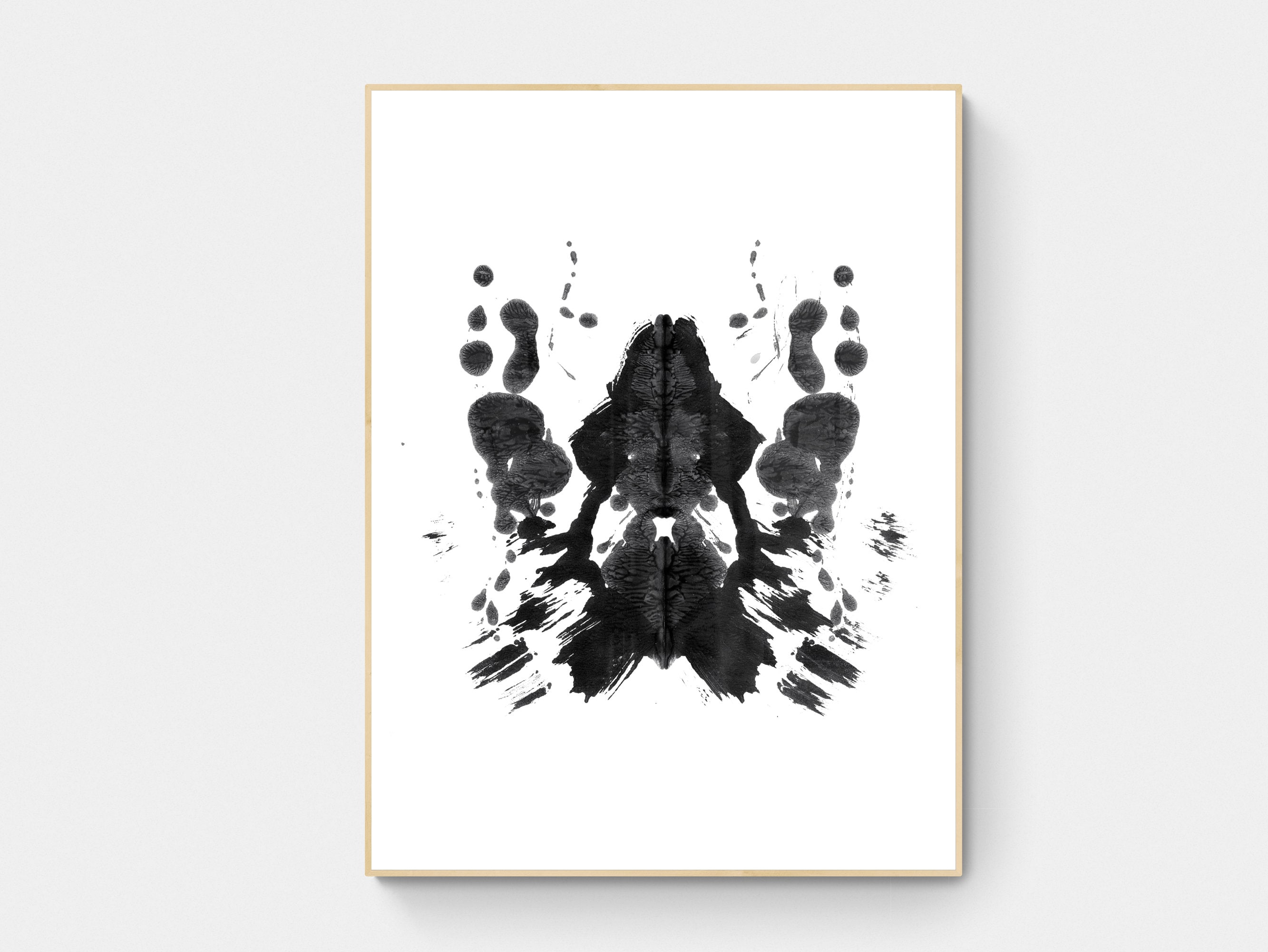 Ink Blot Wall Art, Rorschach Psychology Minimalist Abstract ...