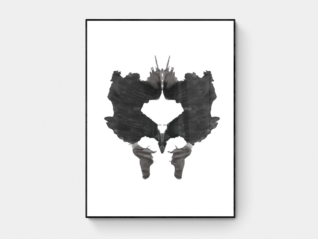 Ink Blot Wall Art, Rorschach Psychology Minimalist Abstract ...