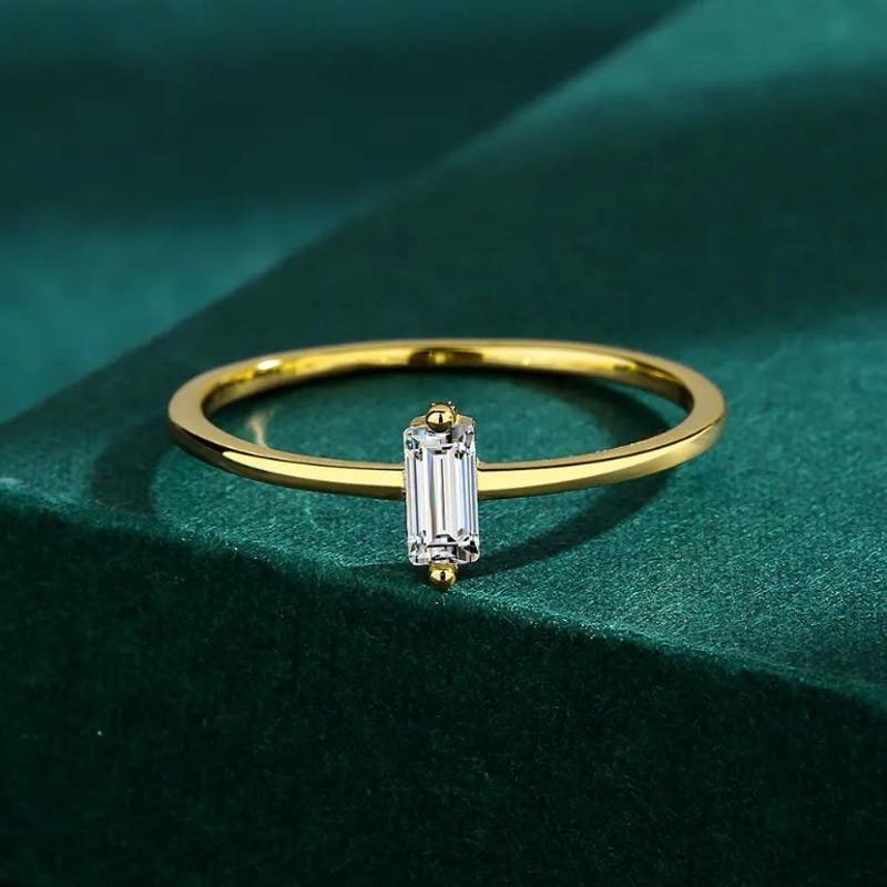 Baguette Ring - Etsy