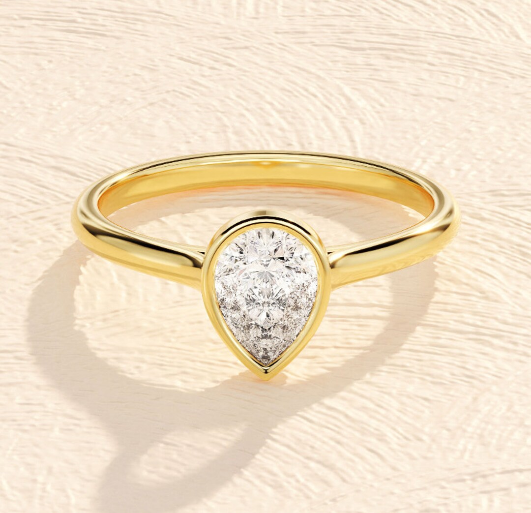 Pear Shape Crystal Quartz Ring 925 Sterling Silver Ring Charm Ring 8x10 ...