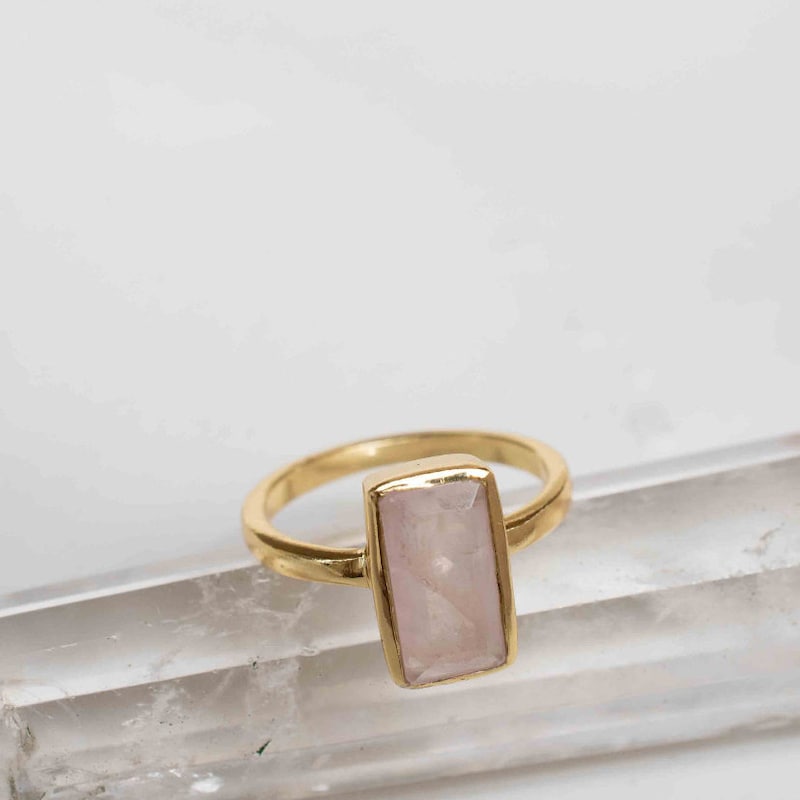 Quartz Ring Real Gold - Etsy