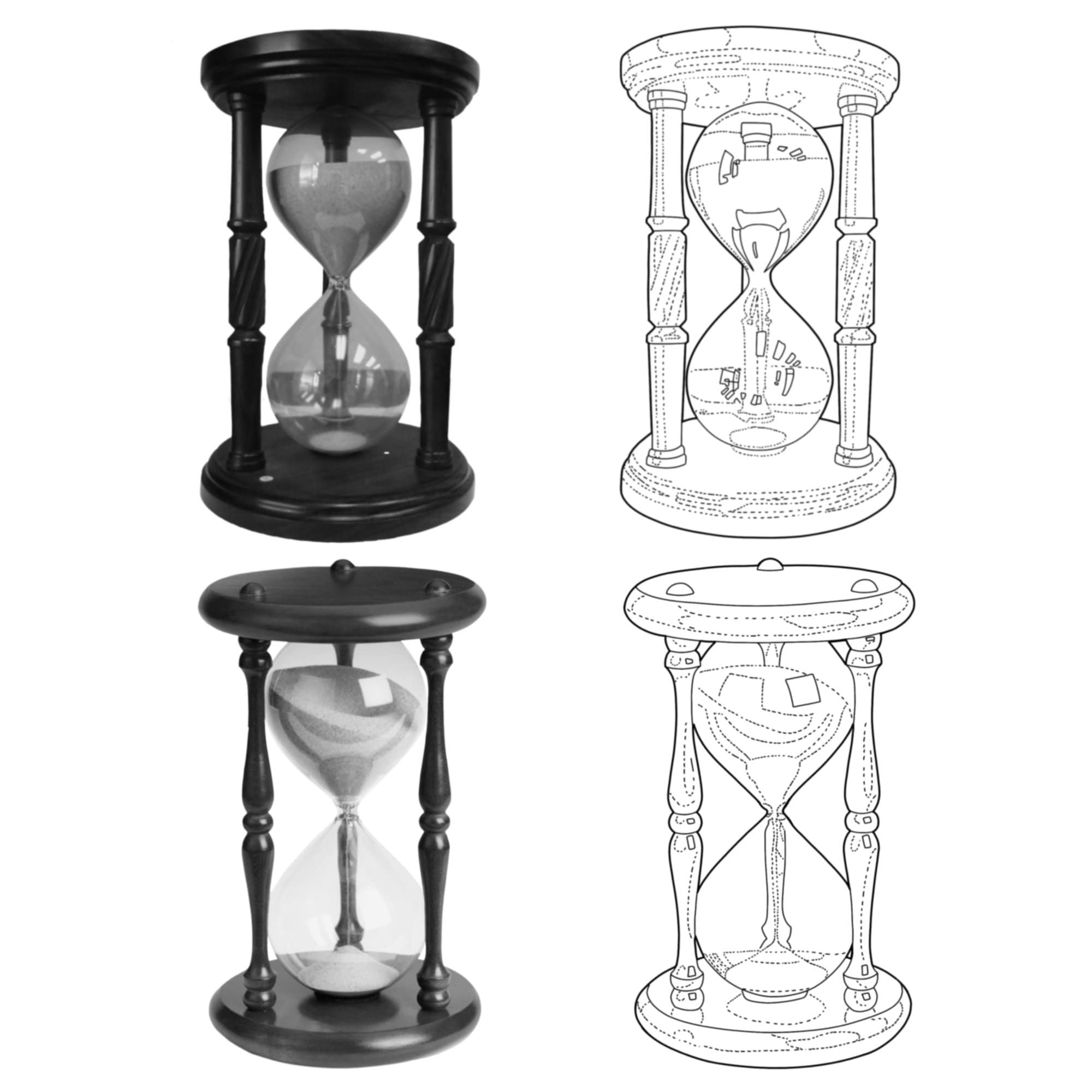 20 Realistic Hourglass Tattoo Stencil Brush Set Procreate - Etsy