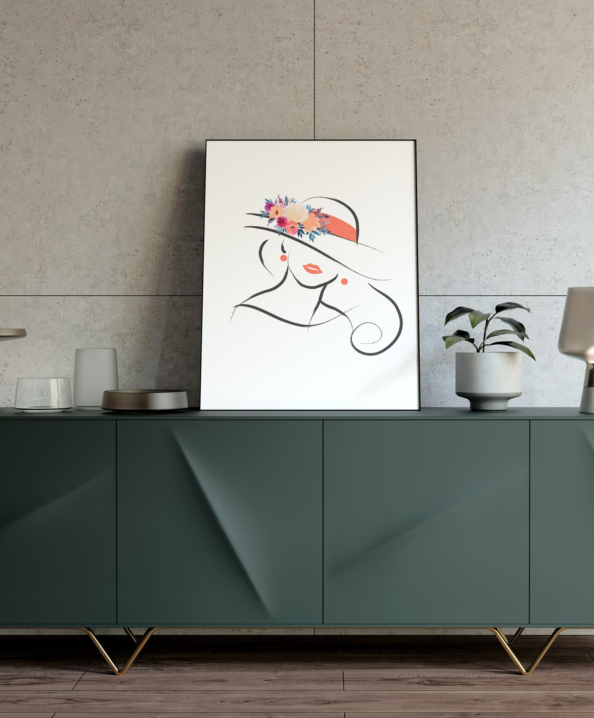 White Rose Line and Flower Drawing Printable Wall Art - Etsy