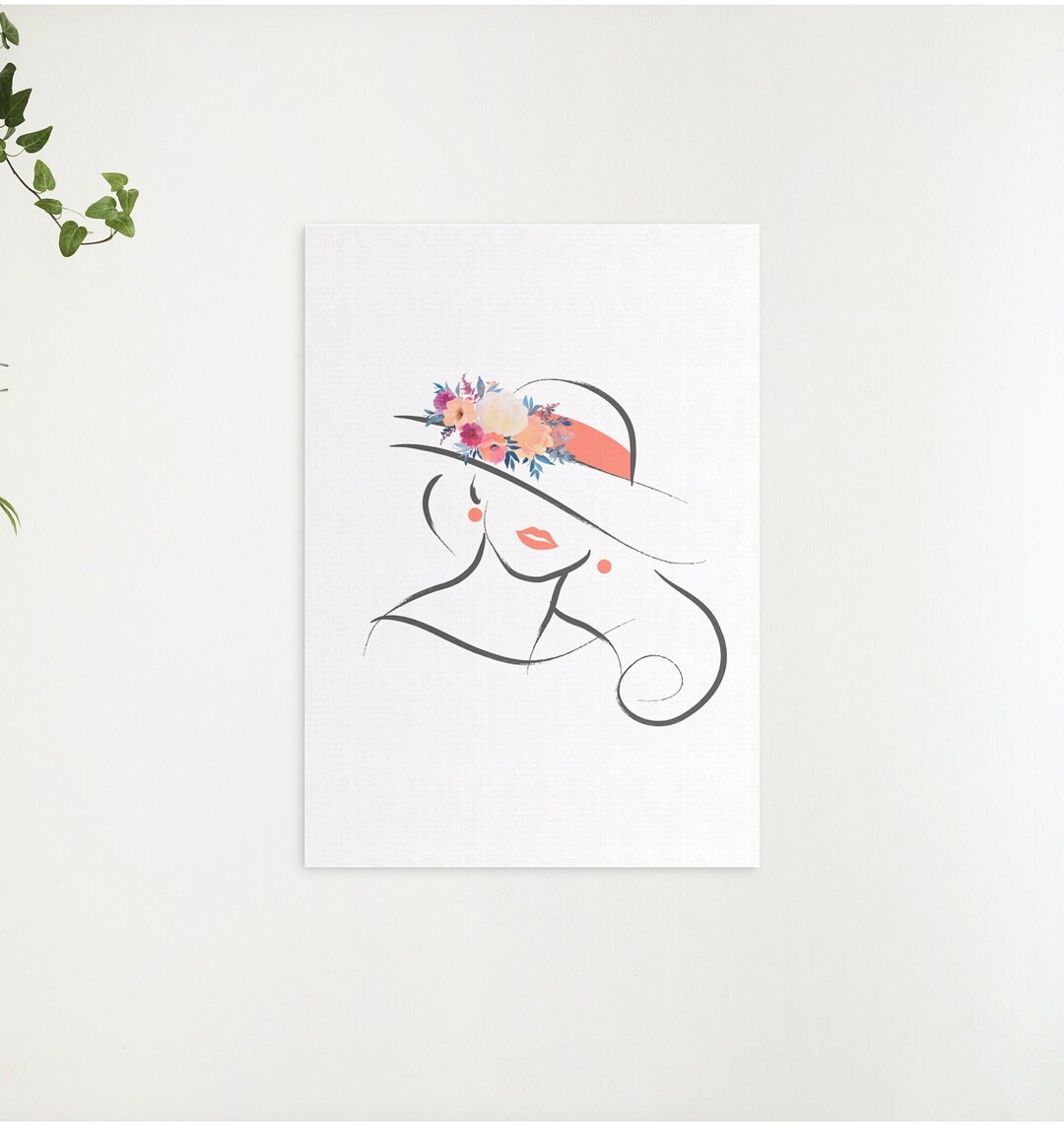 White Rose Line and Flower Drawing Printable Wall Art - Etsy