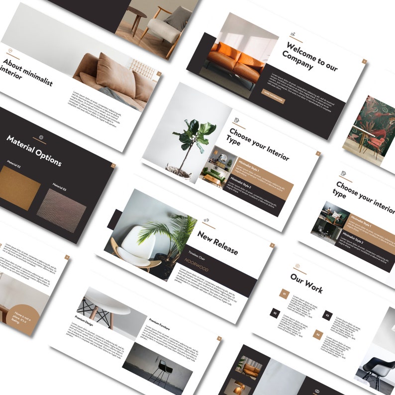 Power Point Template | Modern Interior Design - Etsy