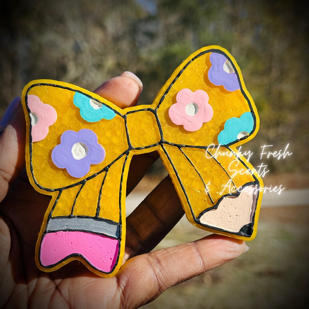 Flower Pencil Bow Freshie, Teacher Appreciation Freshie, Teacher ...