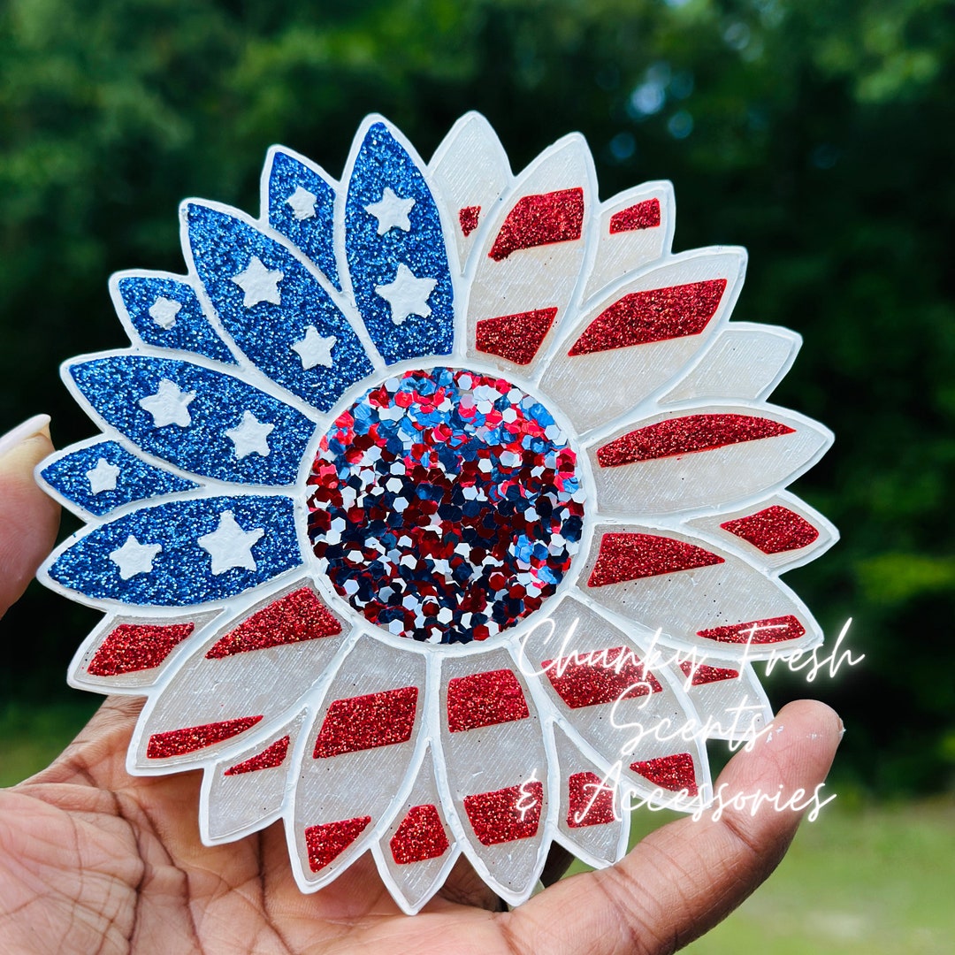Fourth of July Sunflower Freshie, 4th of July - Etsy