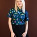 Organic Cotton Bug Print Shirt, Teal Button Up, Bug Shirt, Cotton Shirt ...