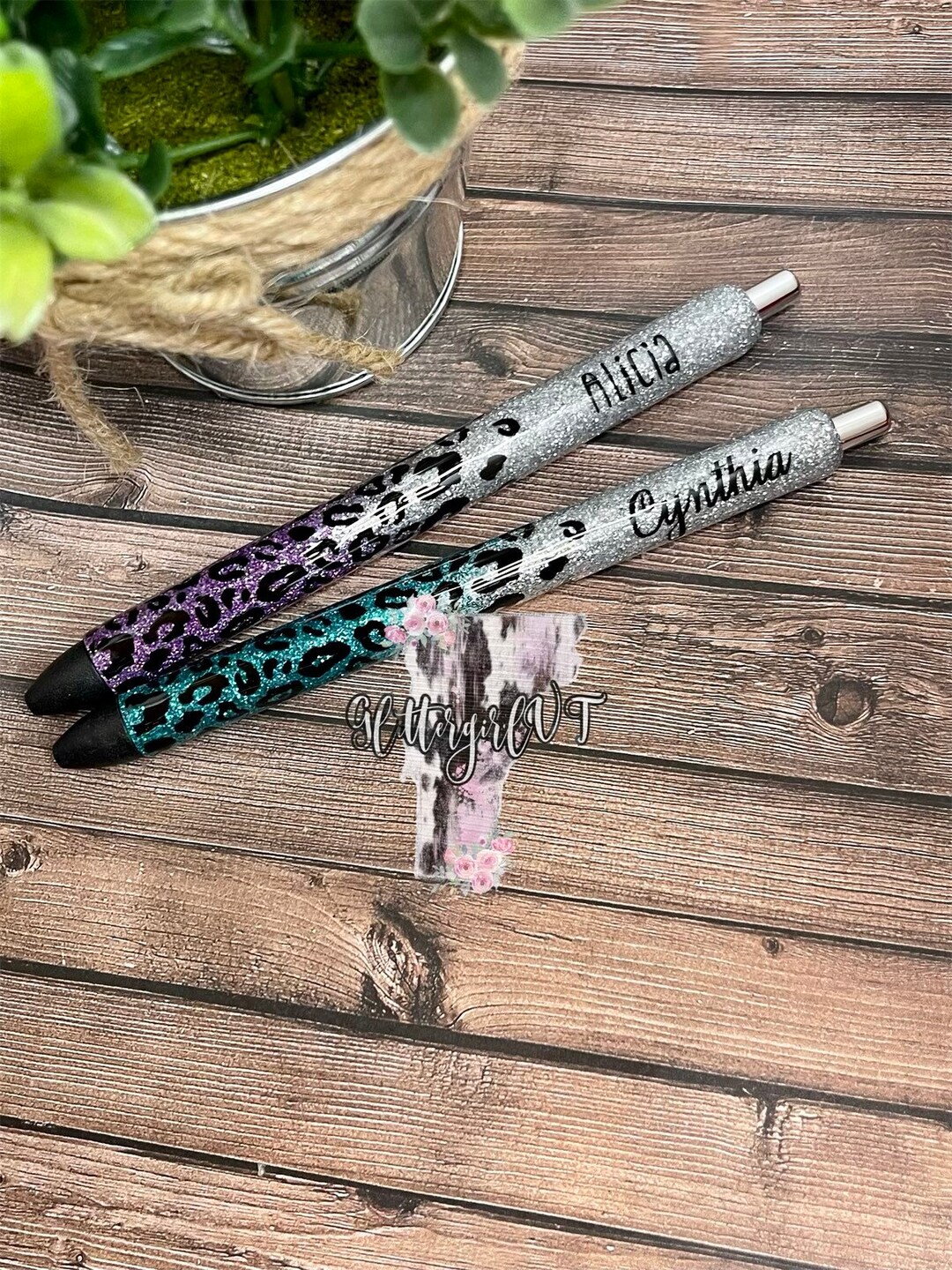 Leopard Print Glitter Pen| Inkjoy Glitter Pen| Animal Print| Ink Pen ...