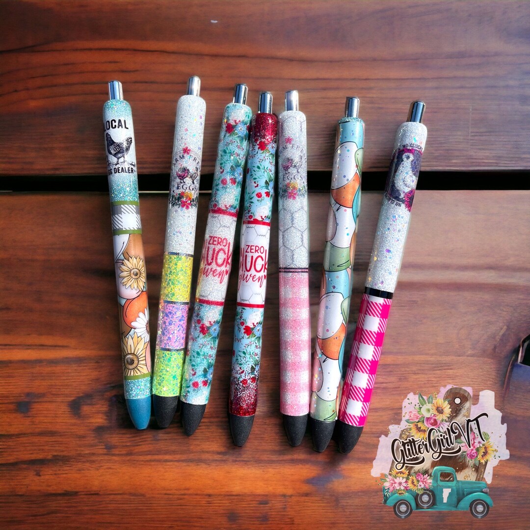 Chicken Pen Chicken Mom Pen Glitter Pen Chicken Glitter - Etsy