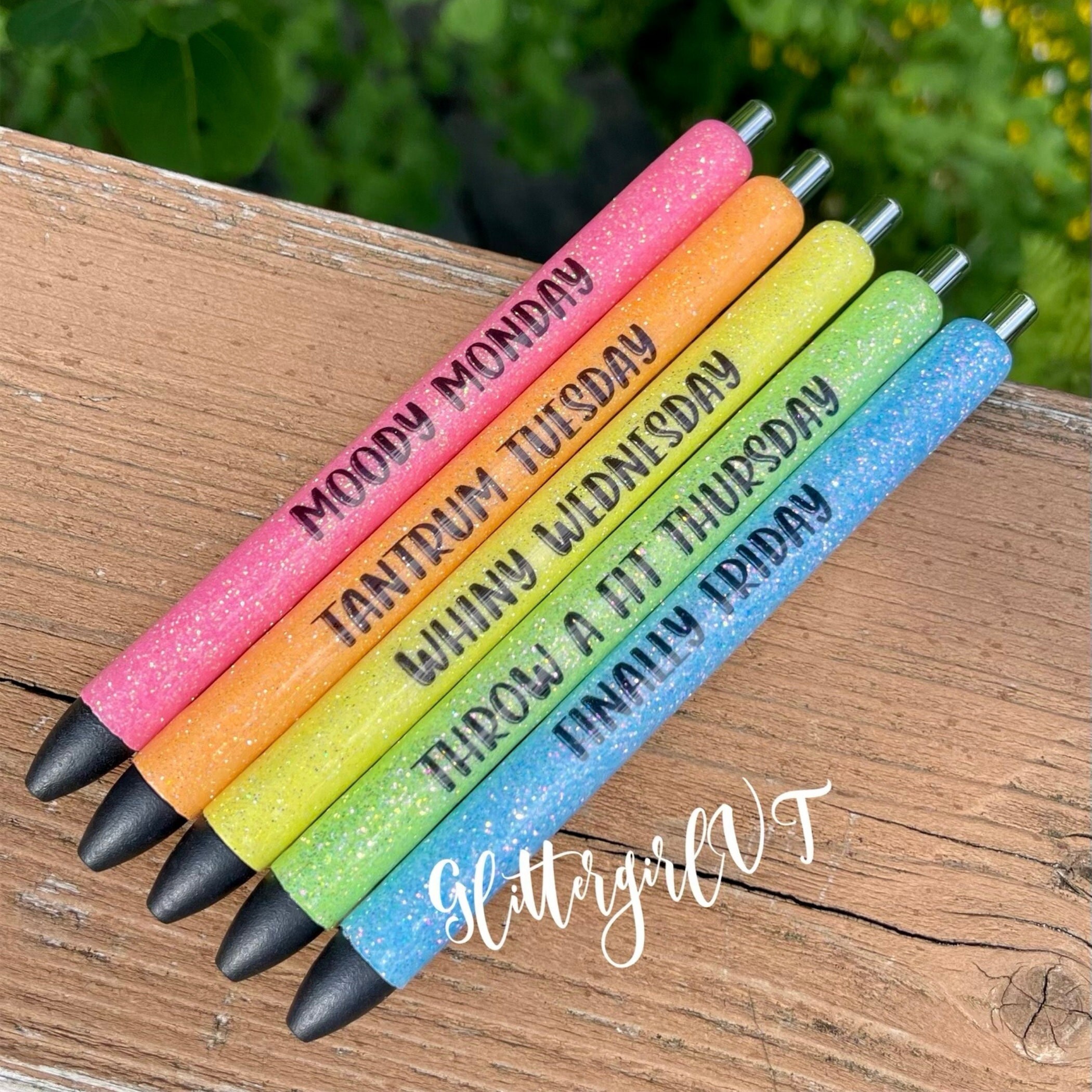 Work Friendly Days of the Week Pens REFILLABLE Days of the - Etsy