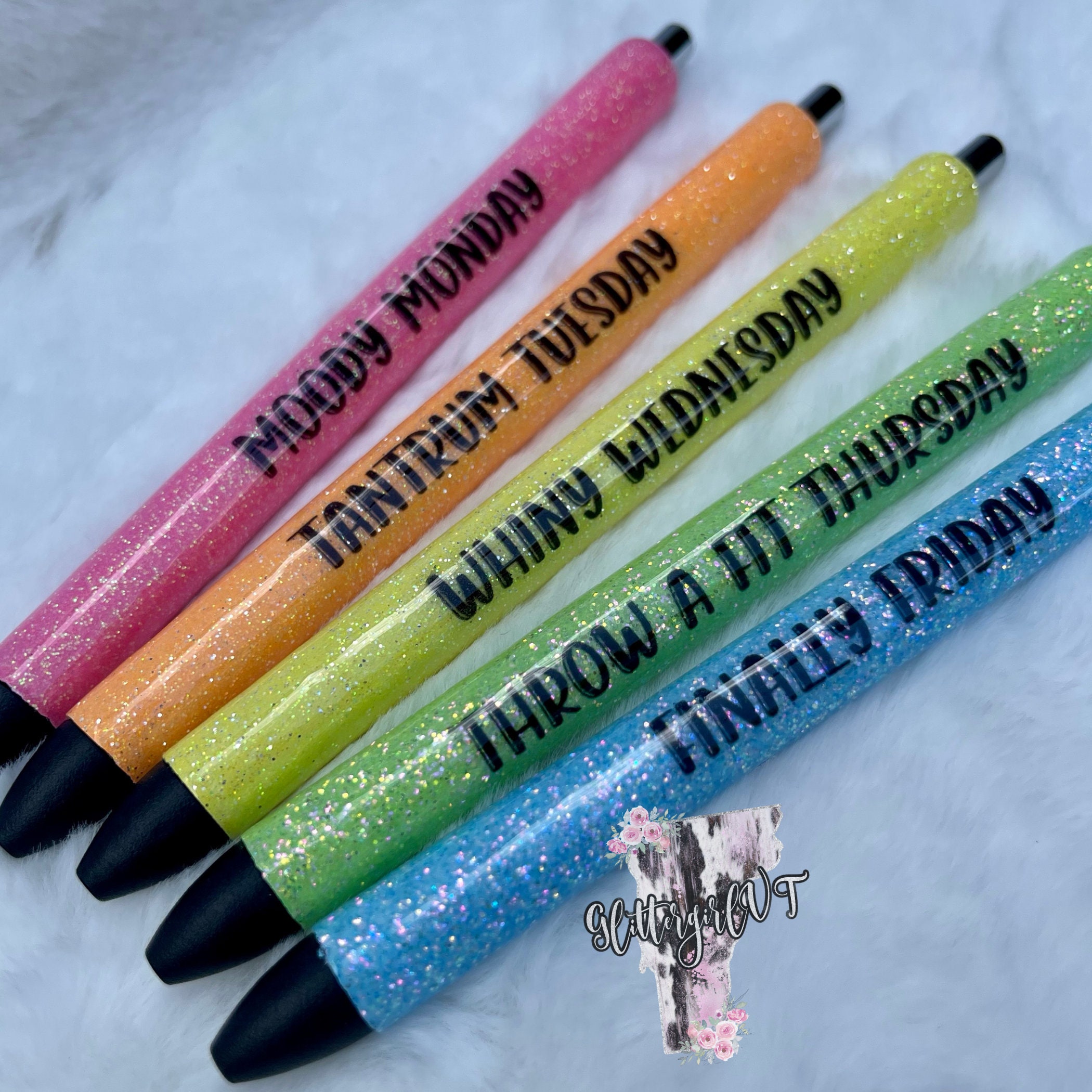 Work Friendly Days of the Week Pens REFILLABLE Days of the - Etsy