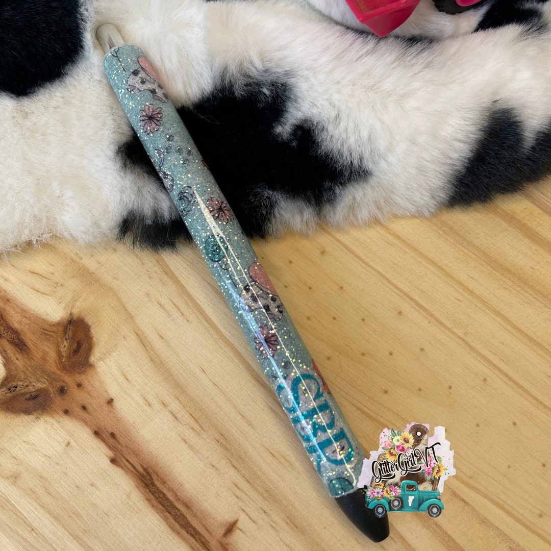 Cow Glitter Pen, Cow Print Custom, Cow Pen, Cow, REFILLABLE, Cow Print ...
