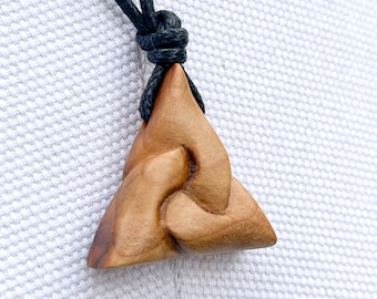 Carved Wood Pendant - Etsy