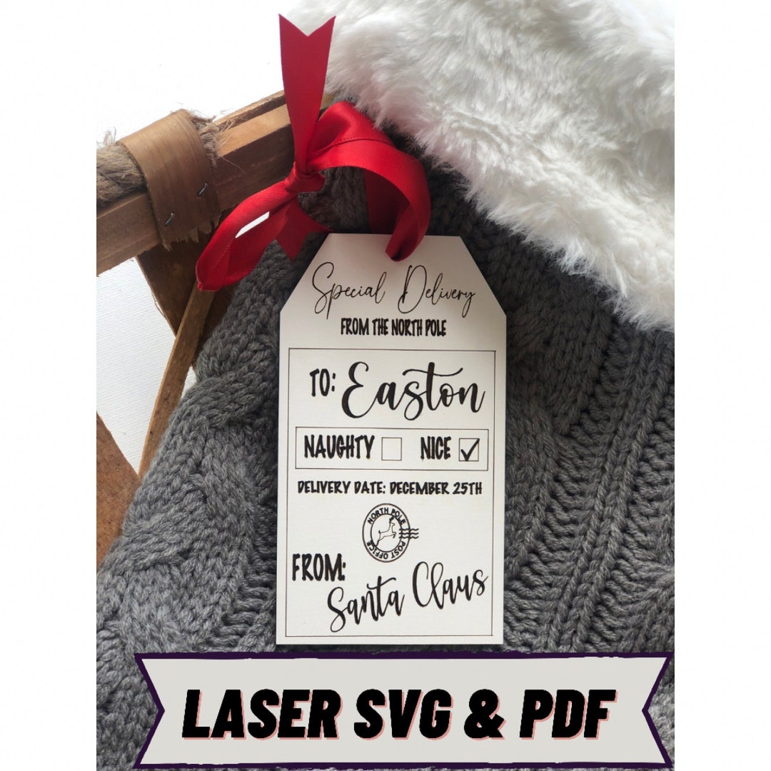 Santa Gift Tag - Digital Download - Etsy