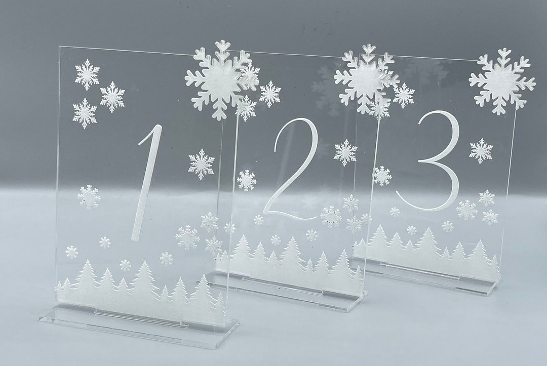 Snowflake Table Numbers - Digital Download - Etsy