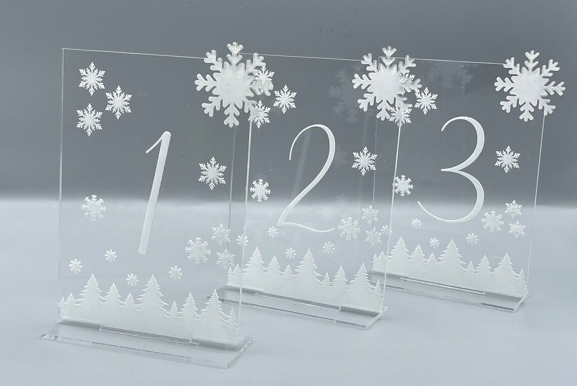Snowflake Table Numbers - Digital Download - Etsy